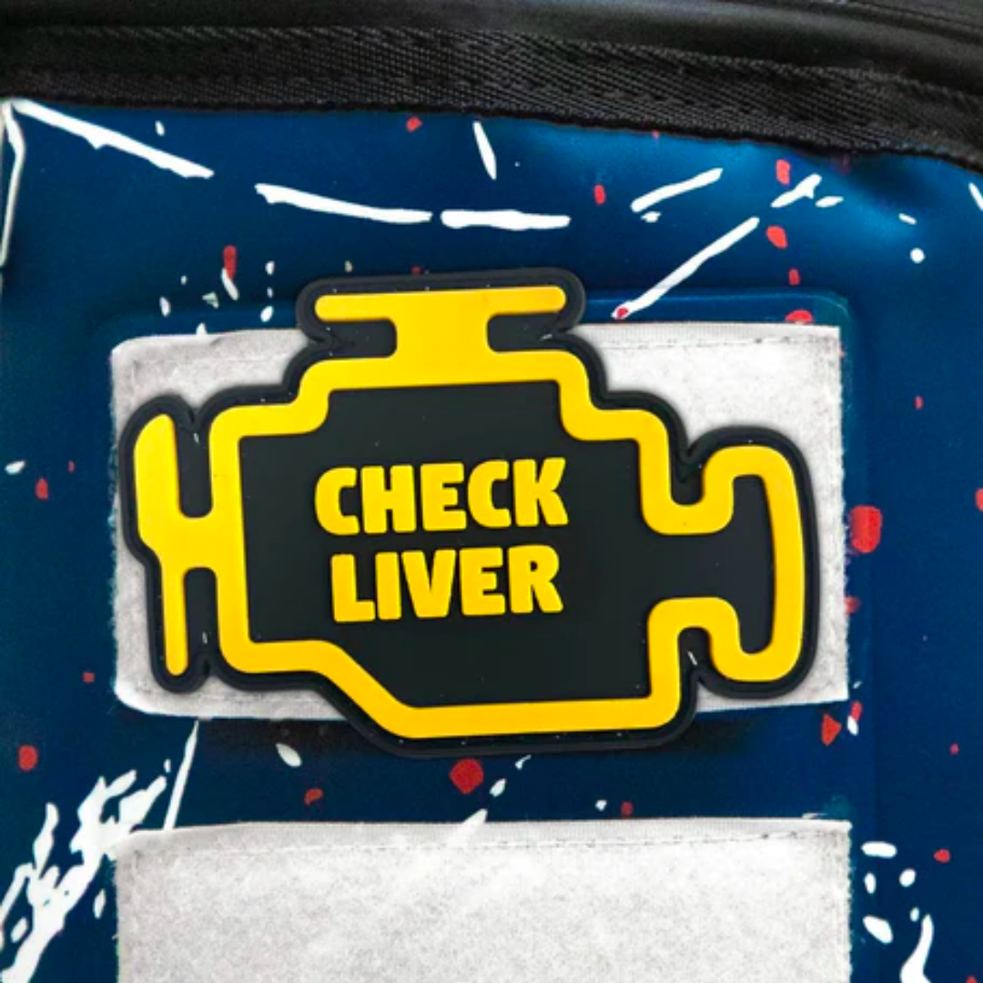 Check Liver Velcro Patch | Durable Party Proof Design | SHITI Coolers