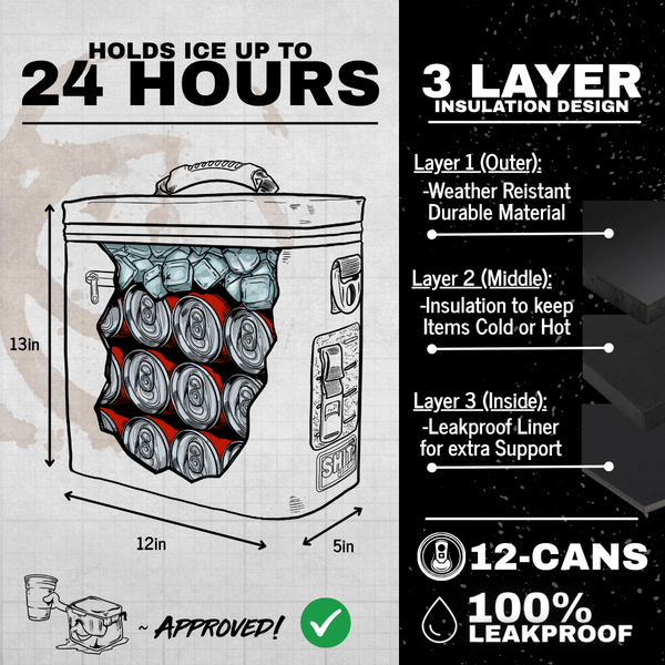 12 Can Insulated Soft Cooler | Ultimate Side Kick | SHITI Coolers