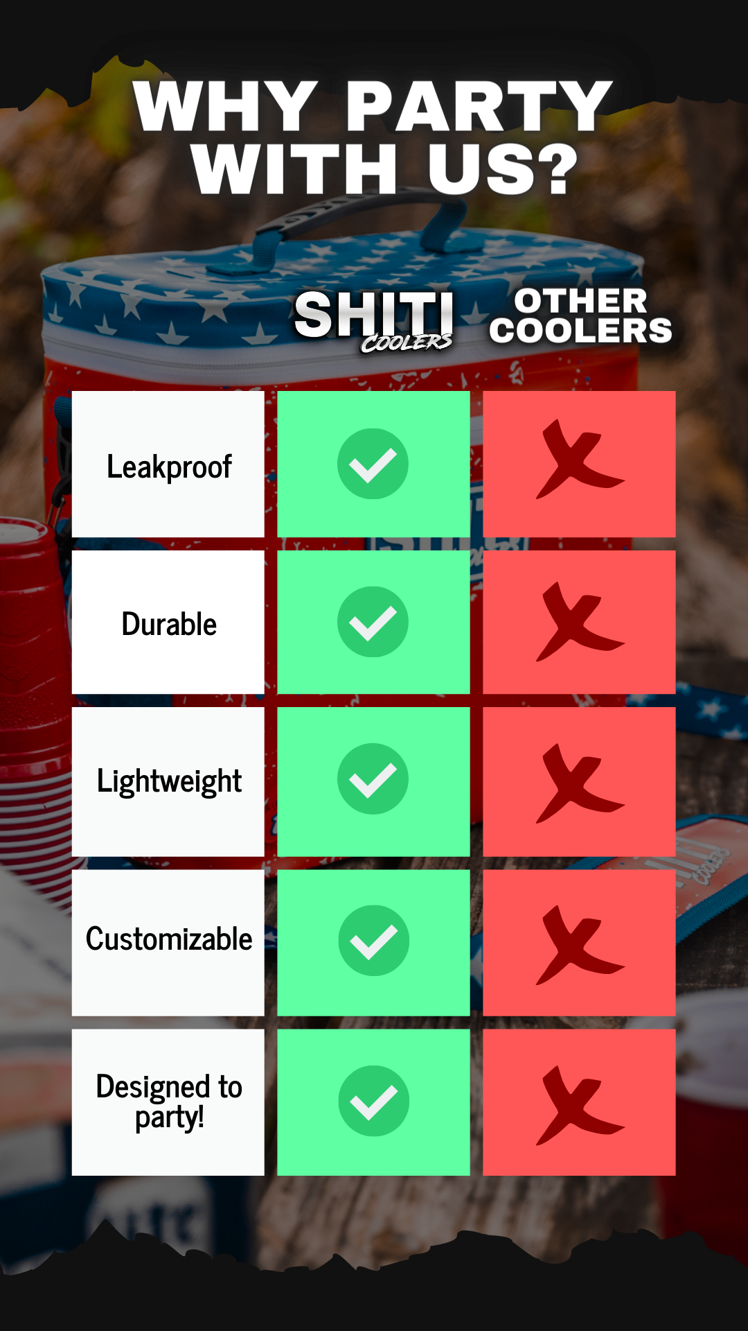 Patriot Soft Cooler - 6 Can - SHITI Coolers